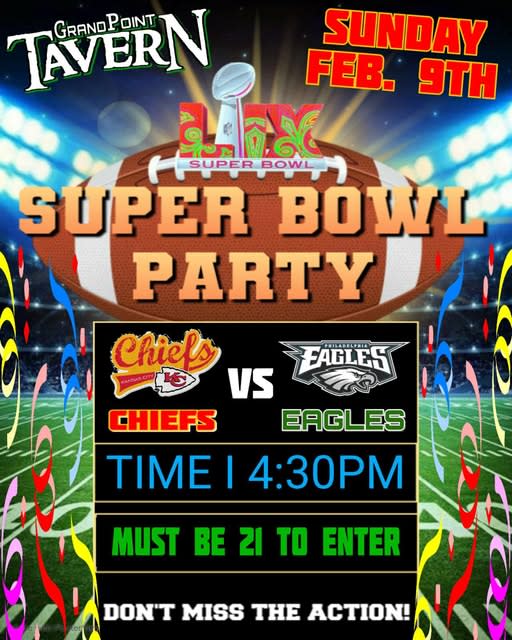 Superbowl Party at Grand Point Tavern