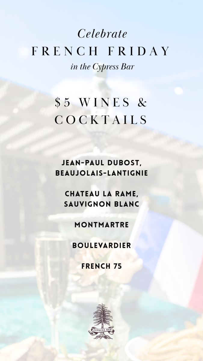 French Friday at The Gloriette & Cypress Bar