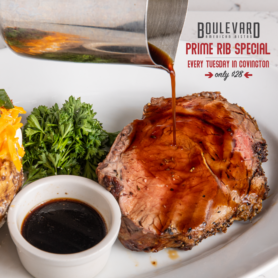 Prime Rib Tuesdays at Boulevard American Bistro