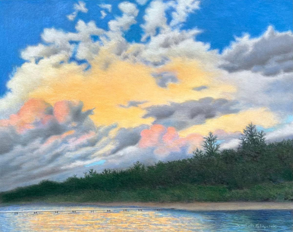 how to draw clouds with prismacolor pencils