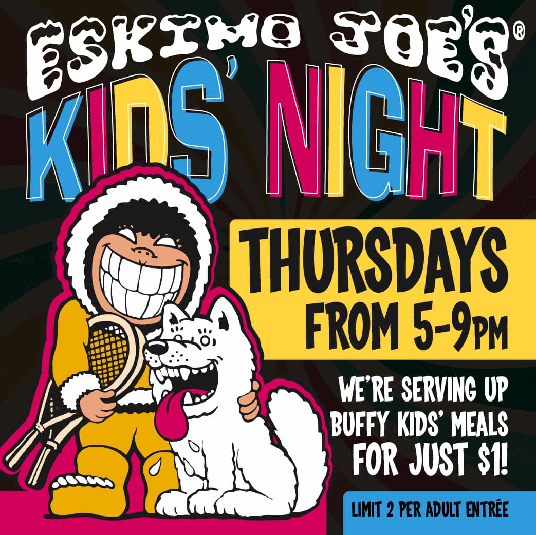 Eskimo Joe's Kids' Night Thursdays | Visit Stillwater