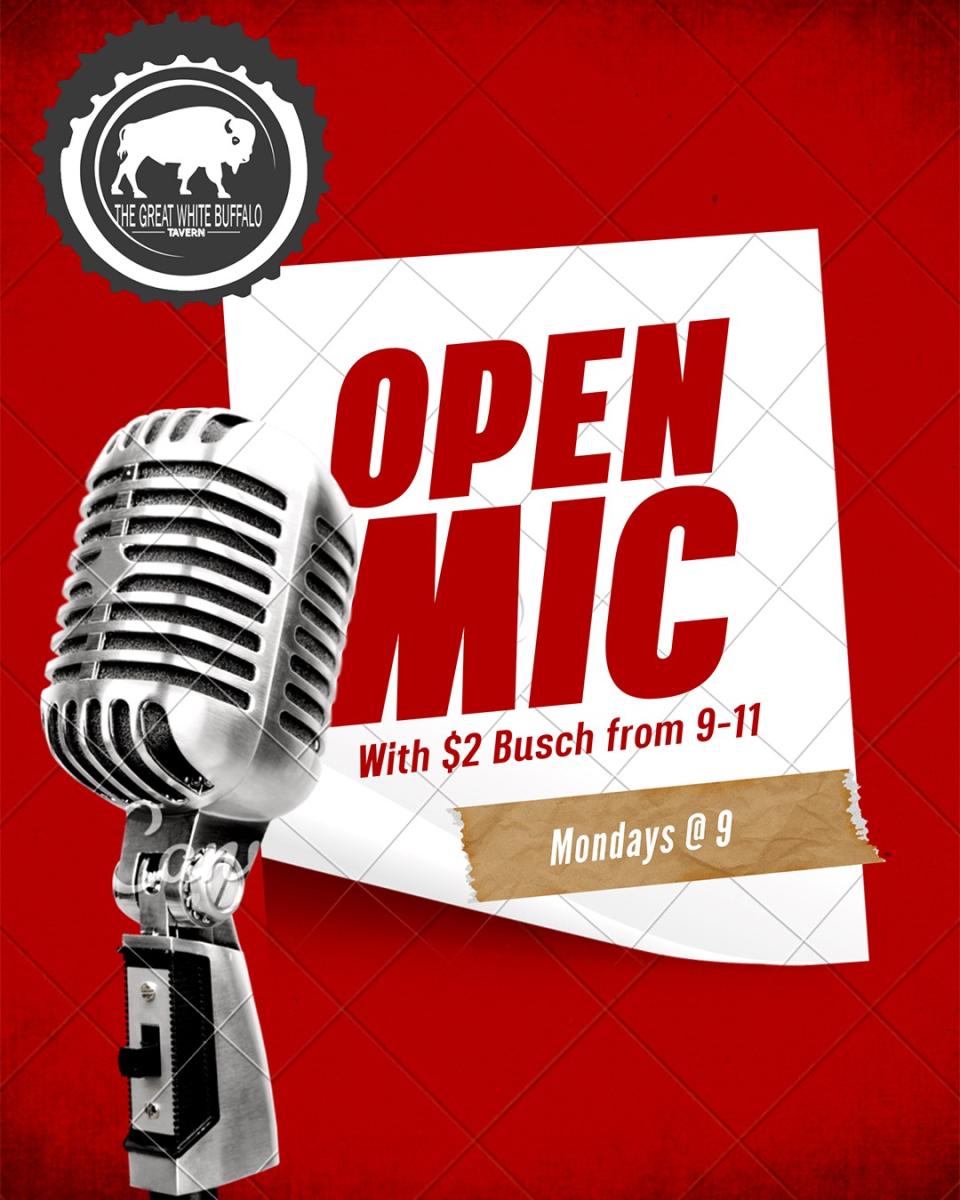 Great White Buffalo Tavern Open Mic Live Music Mondays | Visit Stillwater