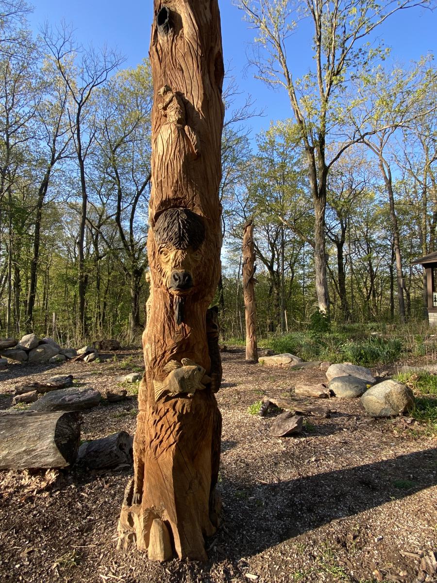 Clegg Memorial Gardens Wooden Sculptures