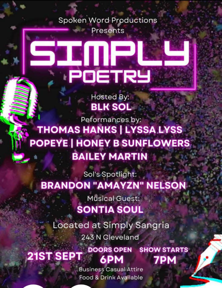 Poetry Night at Simply Sangria