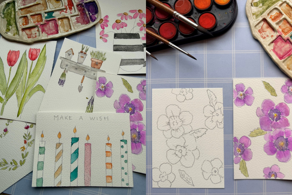 Watercolor Card Painting Class
