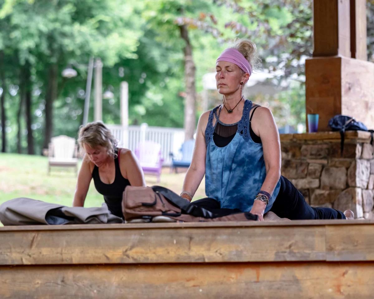 Evening Unwind Yoga at Comporium Amphitheater at Dairy Barn Entrance