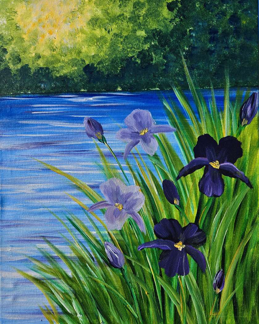 Paint and Sip: Monet-style Irises | Jeffersonville, IN 47130