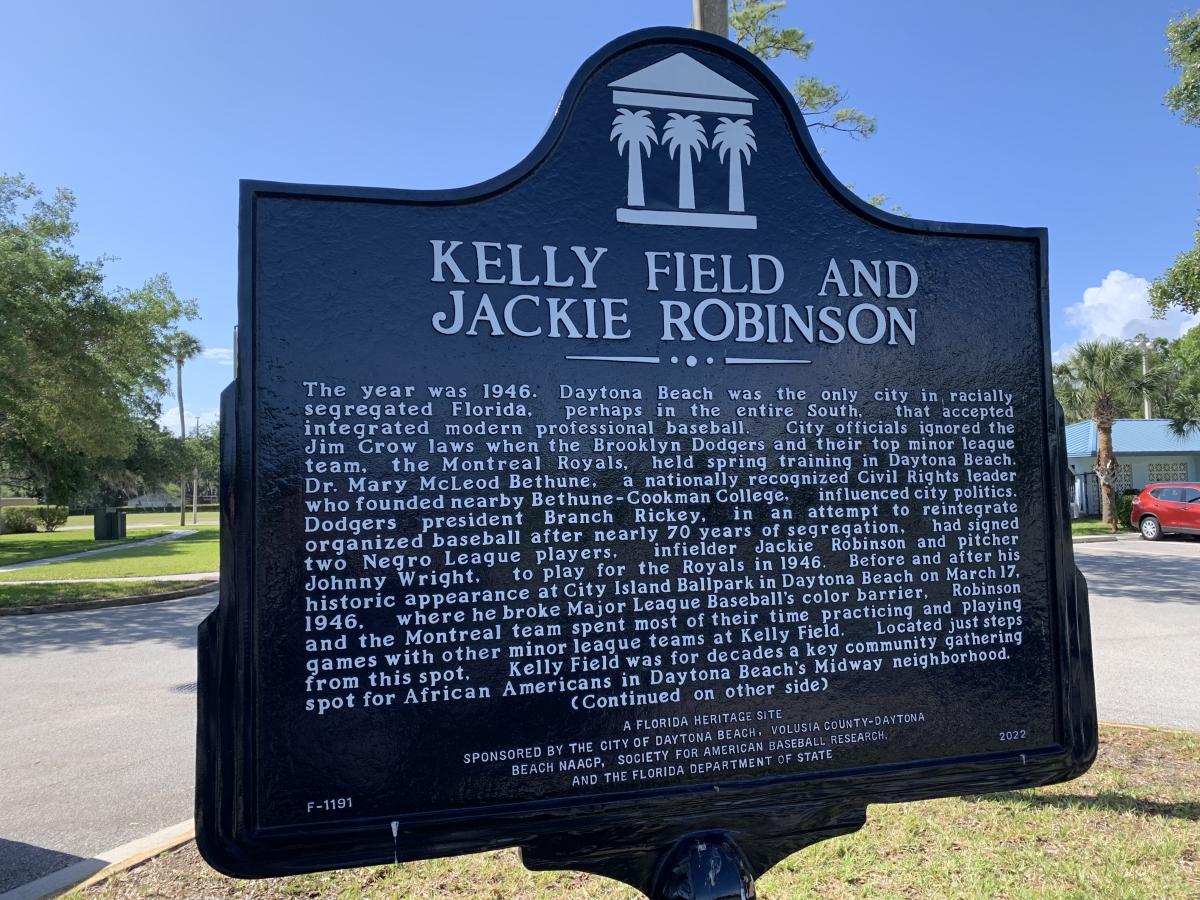 Kelly Field Historical Marker | Daytona Beach, FL 32114
