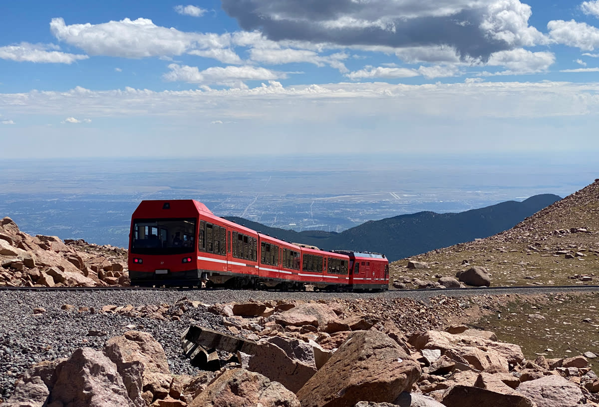 Pikes Peak Train Pikes Peak Cog Railway And Garden Of Gods Tour From