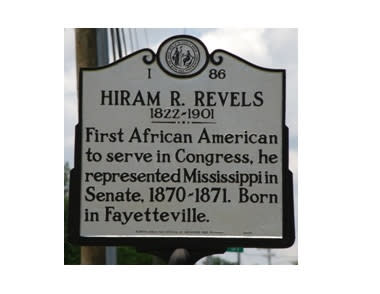 Stop 18C: Hiram R. Revels 1822-1901 Historical Marker