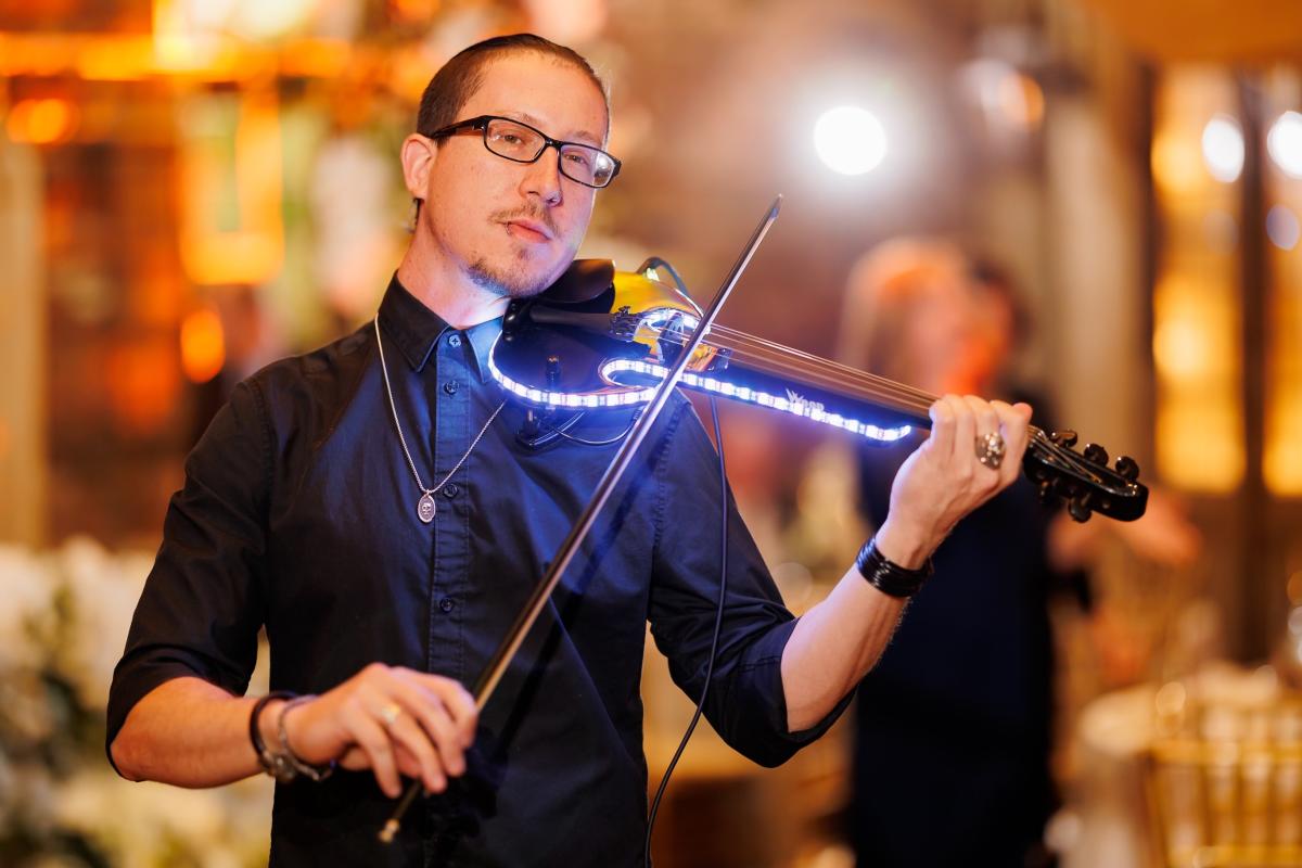 electric violin player