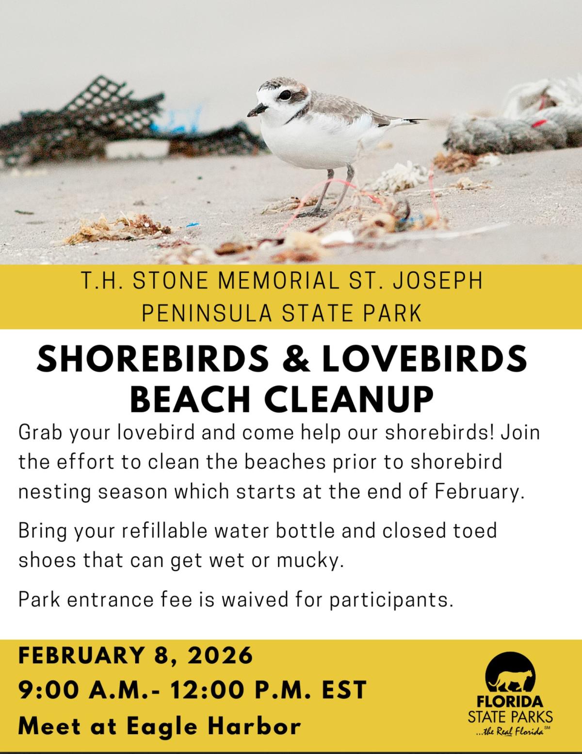 Shorebirds and Lovebirds Beach Cleanup