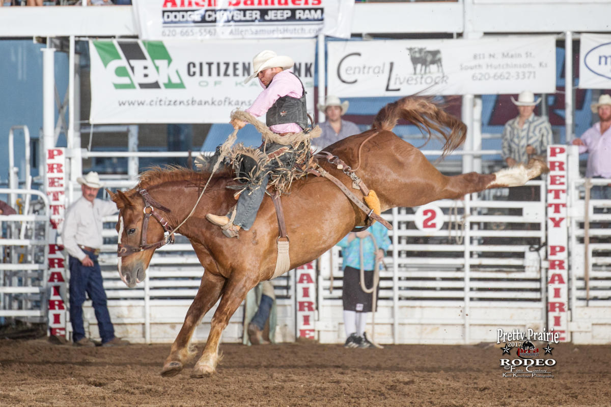 Pretty Prairie Rodeo Arena Young Local Cowboy Represents At