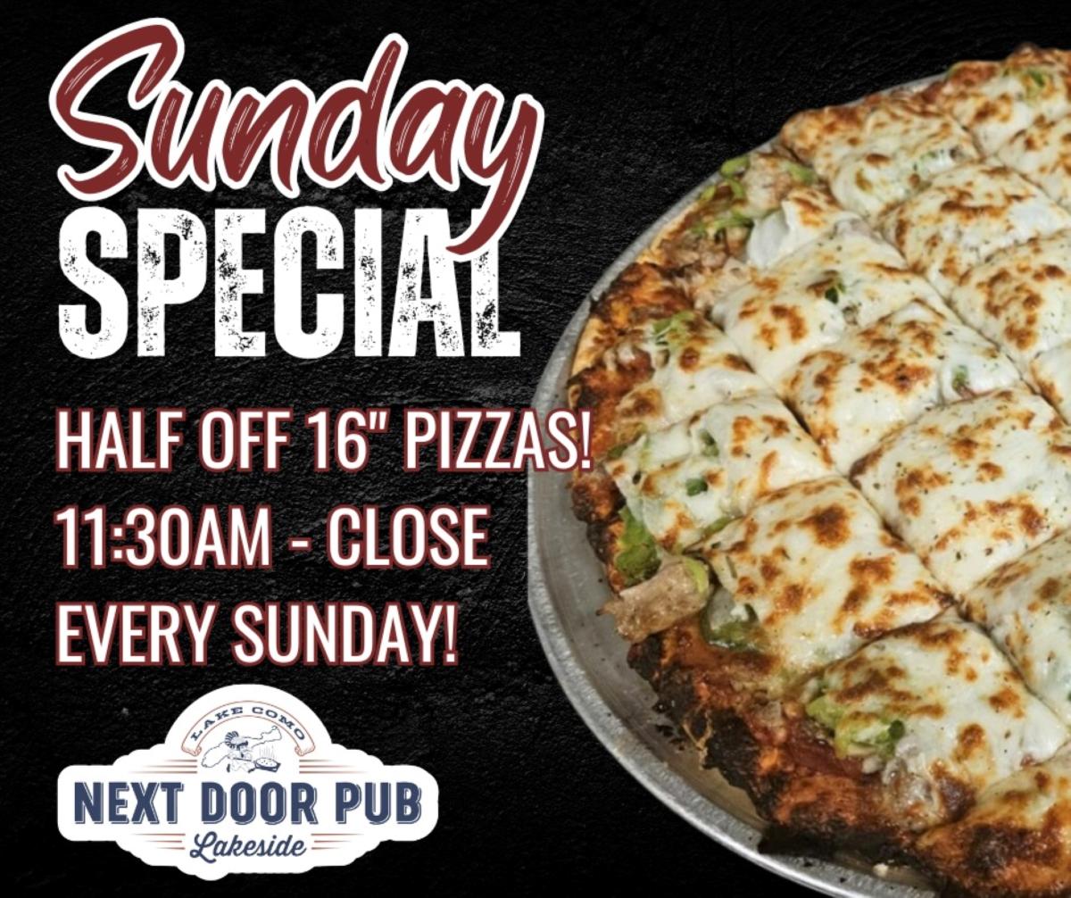 Sunday Pizza Special