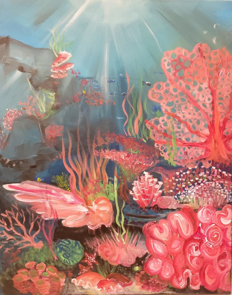 Paint & Sip: Colorful Coral | Madison, WI