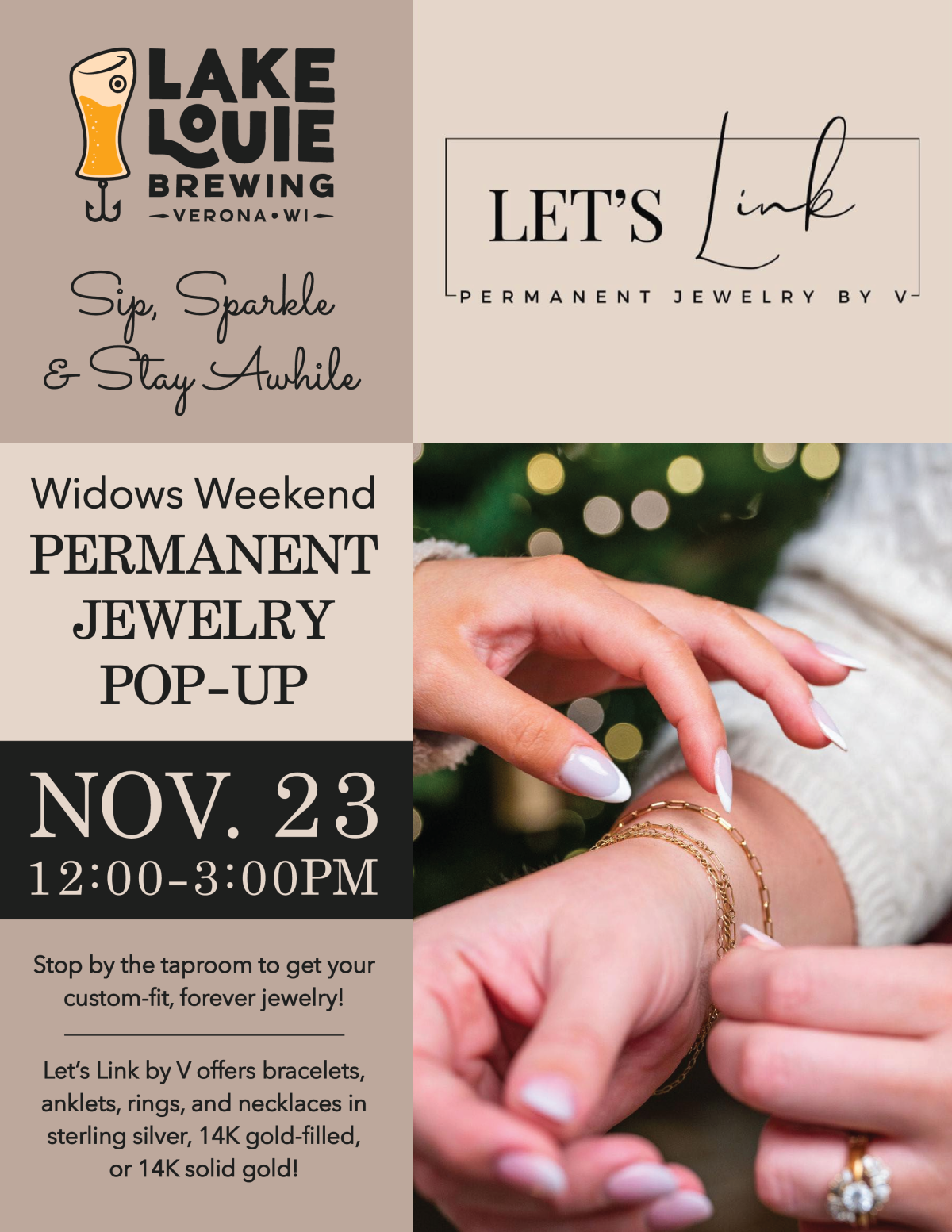 Widows Weekend - Permanent Jewelry Pop-Up! | Verona, WI