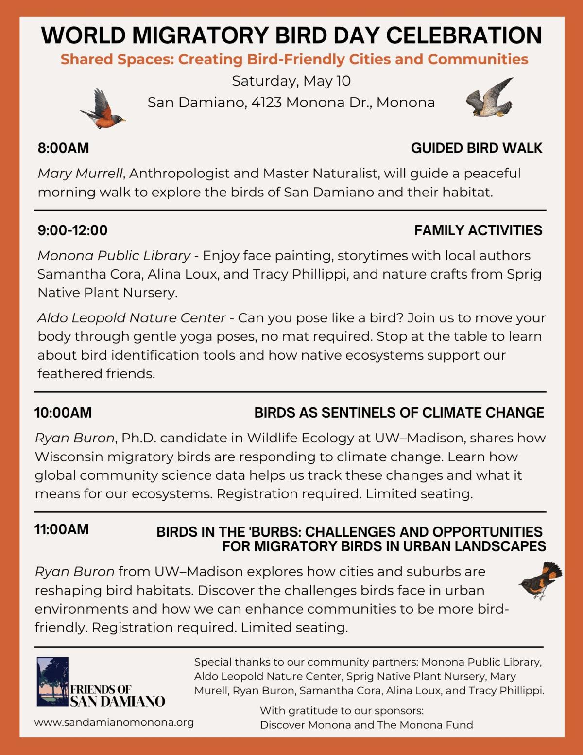 World Migratory Bird Day | Monona, WI