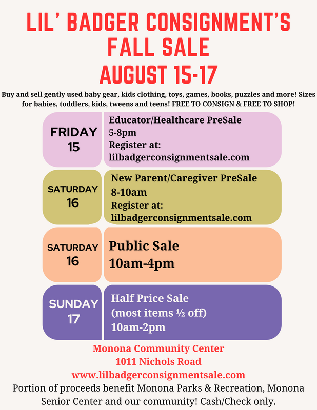 Lil' Badger Children's Consignment Fall Sale | Monona, WI