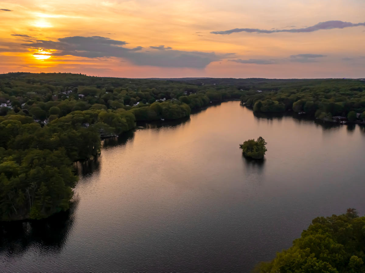 Georgiaville Pond Town Beach, Dam and Gorge | Smithfield, RI 02917