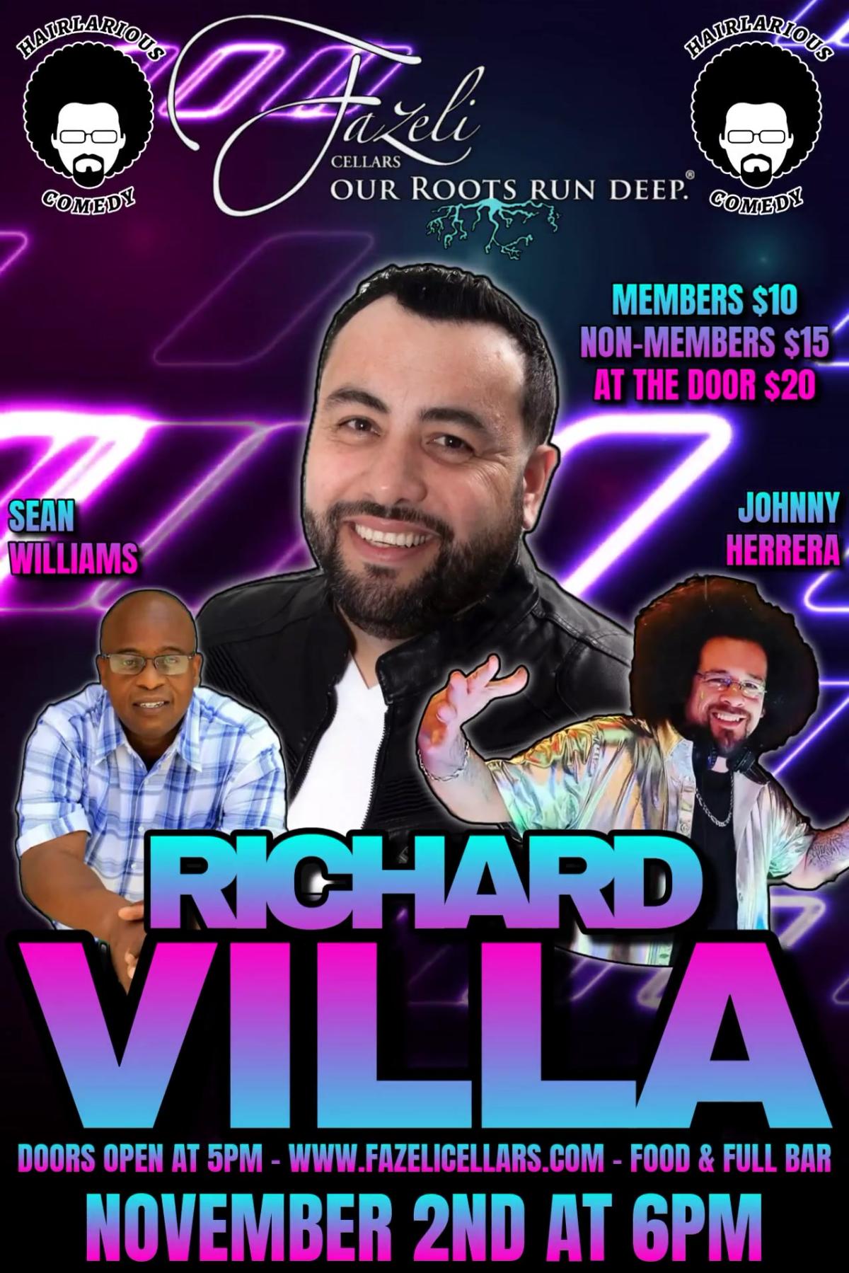 Comedy at Fazeli Cellars Winery