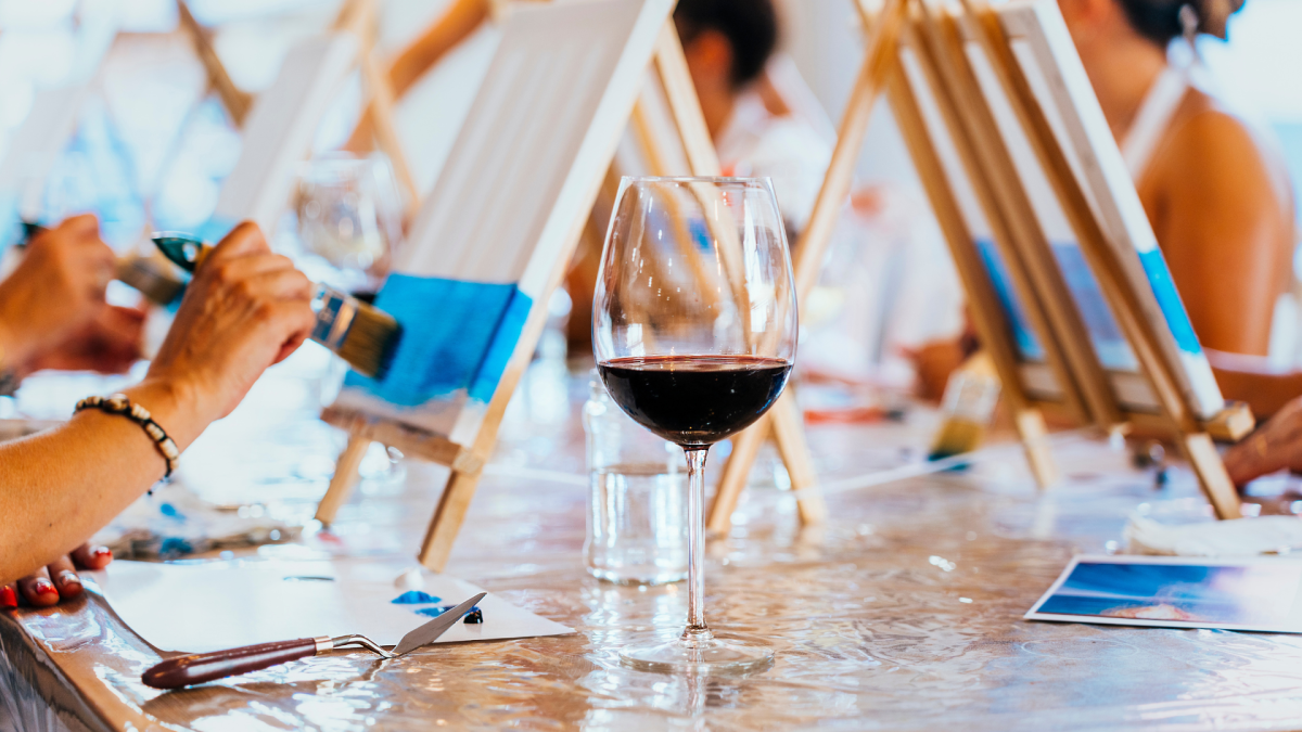DIY Paint & Sip at GrapeSeed Spa