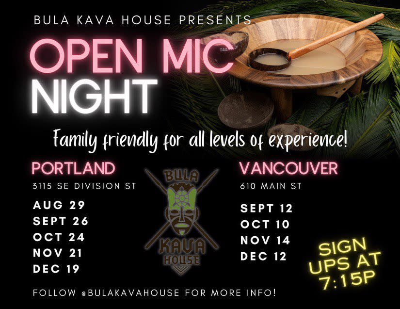 Open Mic at Bula Kava House