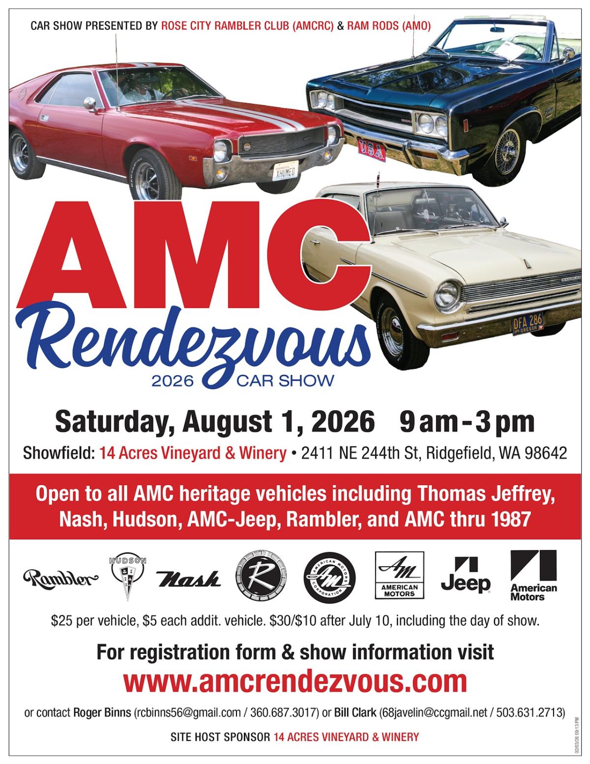AMC Rendezvous 2025 Car Show