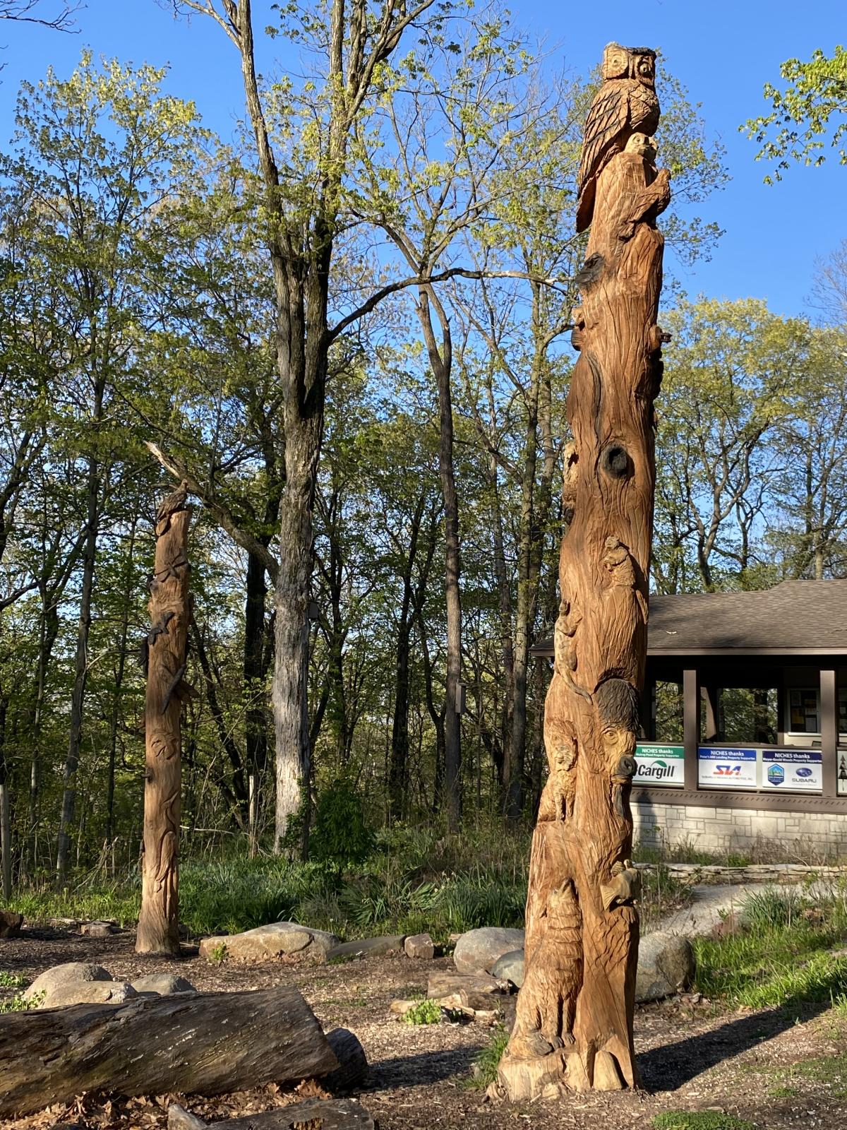 Clegg Memorial Gardens Wooden Sculptures