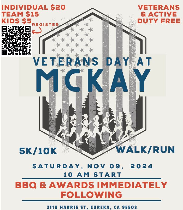 Veterans Day at McKay 5K & 10K Walk/Run & Community Fair