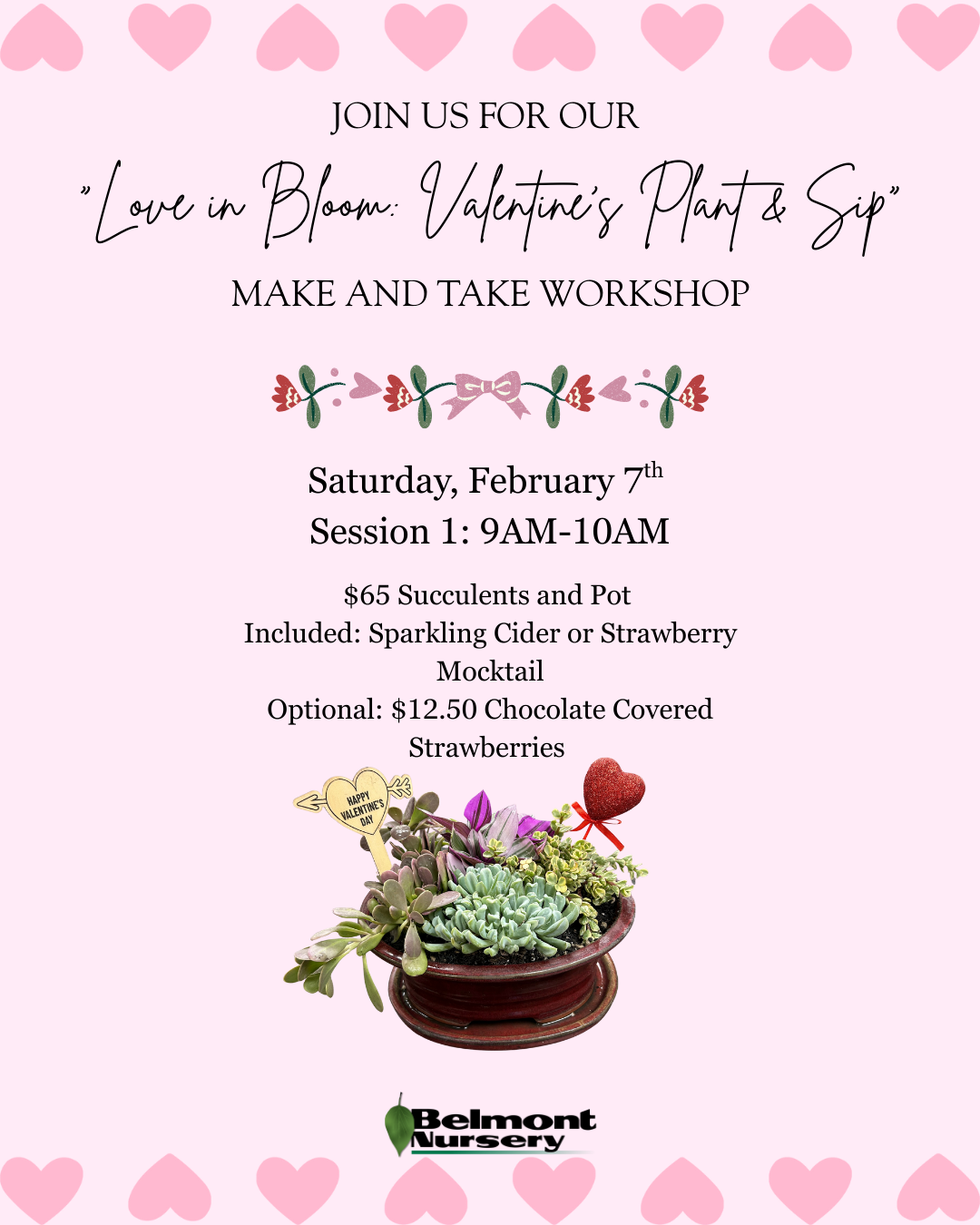 Love in Bloom: Valentine's Plant & Sip