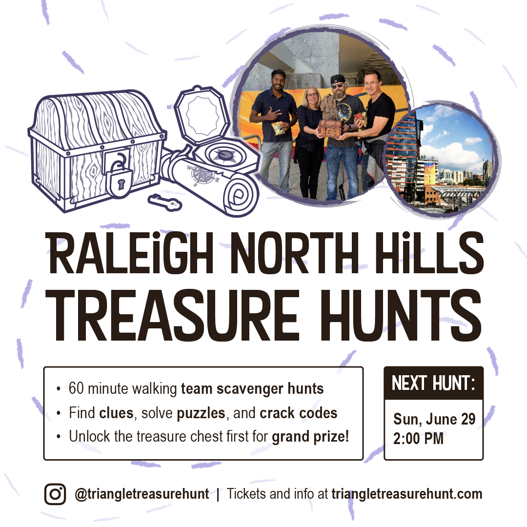 Raleigh North Hills Treasure Hunt - Walking Team Scavenger Hunt ...