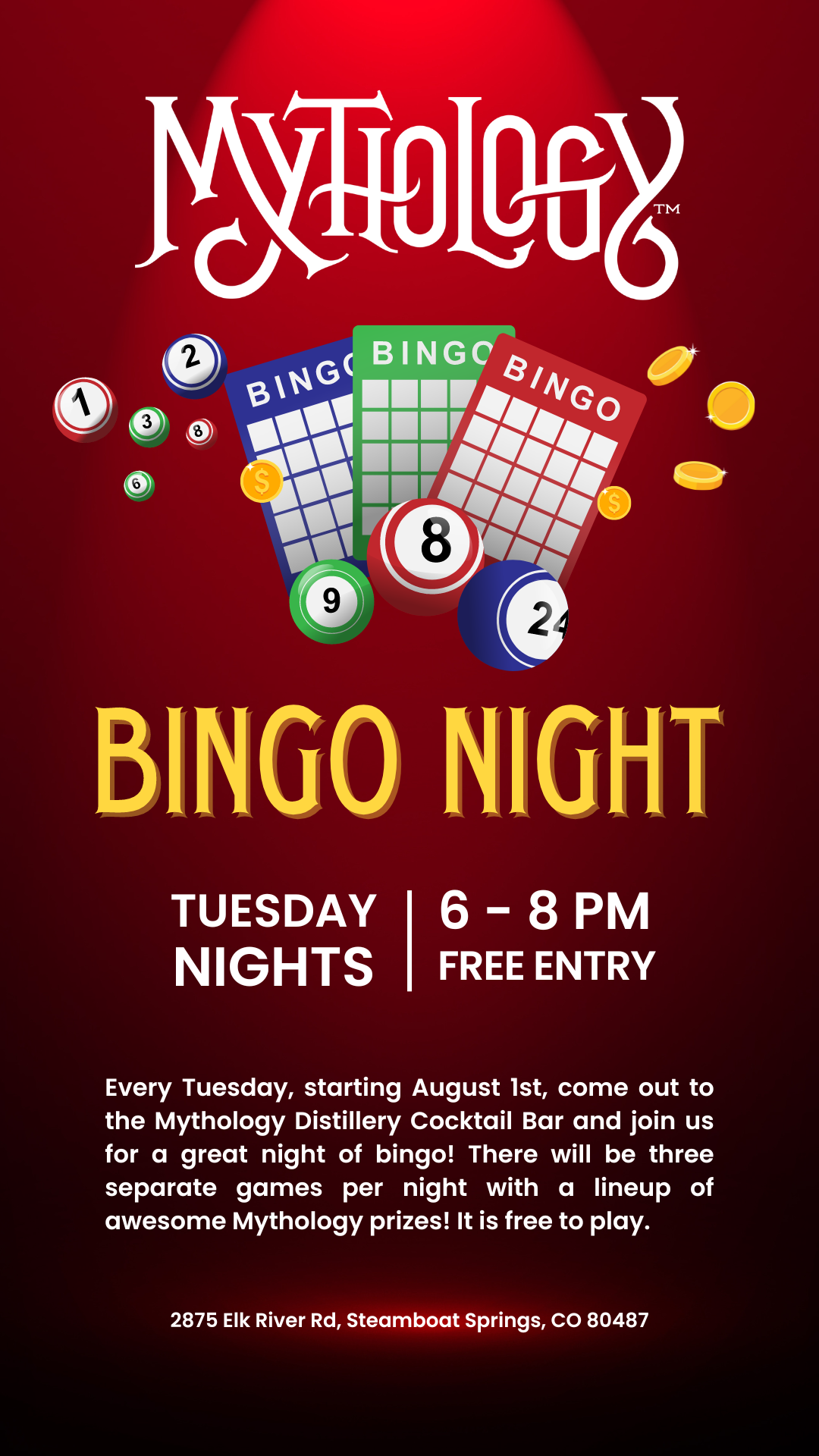 Mythology's Tuesday BINGO Night | Events & Entertainment | Steamboat ...