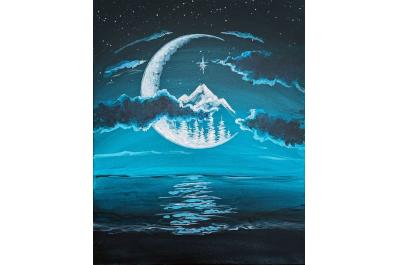 Paint and Sip: Crescent Mountain Over the Beach | Jeffersonville, IN 47130
