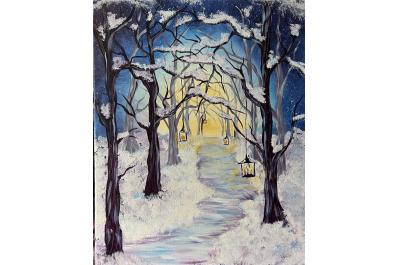 Paint and Sip: Majestic Woods in Winter | Jeffersonville, IN 47130