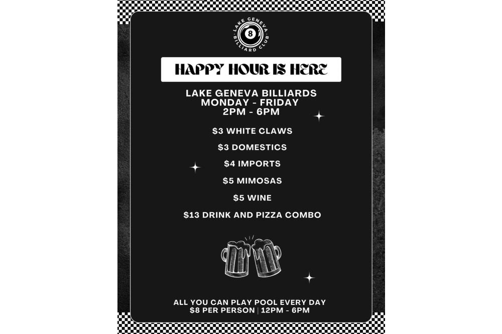 Happy Hour at Lake Geneva Billiards