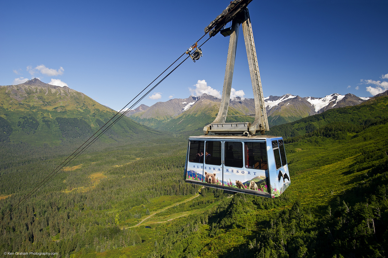 Alyeska Ski Resort On Top Of The Headwall At Alyeska Ski Resort