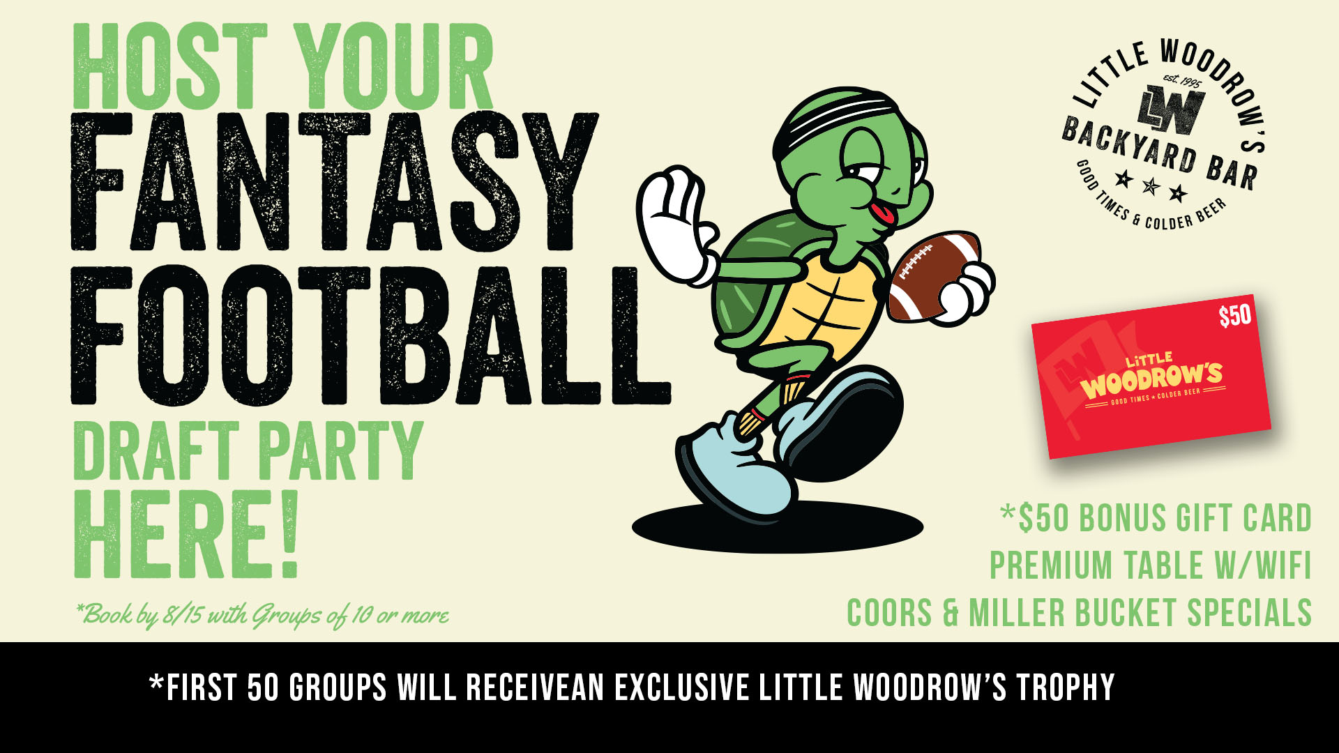 Fantasy Football Draft Party Flyer