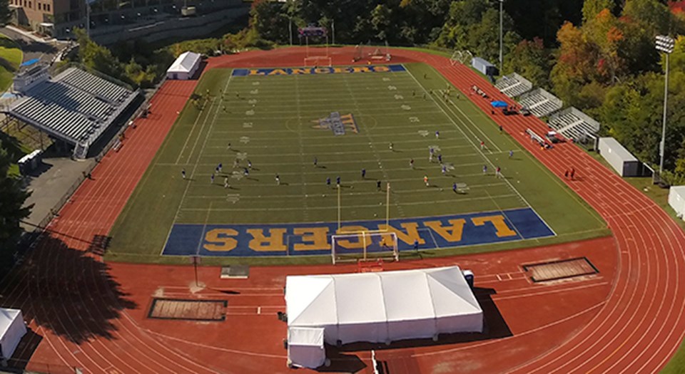 Worcester State University Football Field New Sports Stadium On The