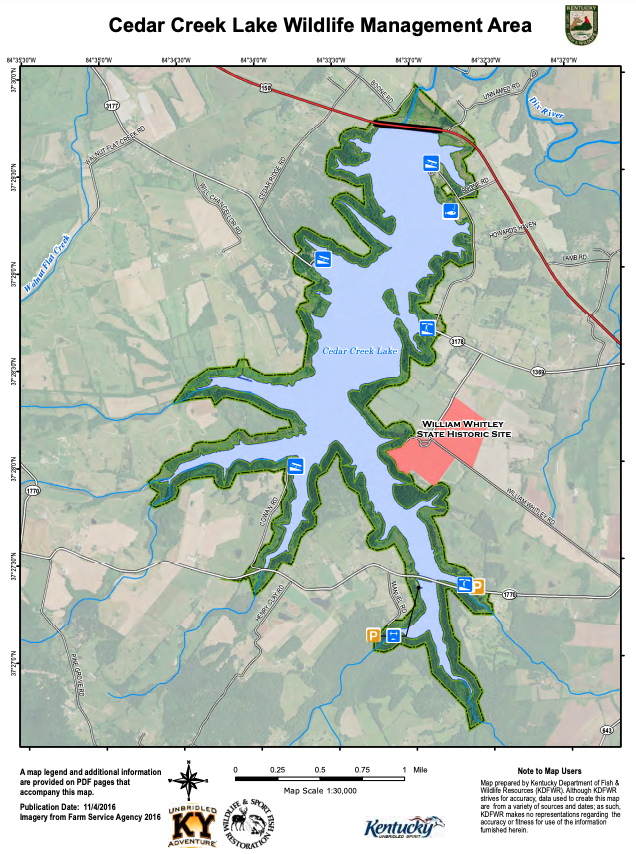 Cedar Creek Lake In Washington Map