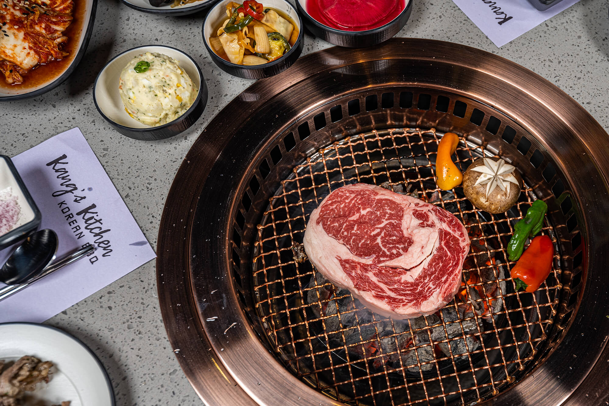 Korean Hibachi Kitchens Yakiniku Grill Table Korean Restaurant