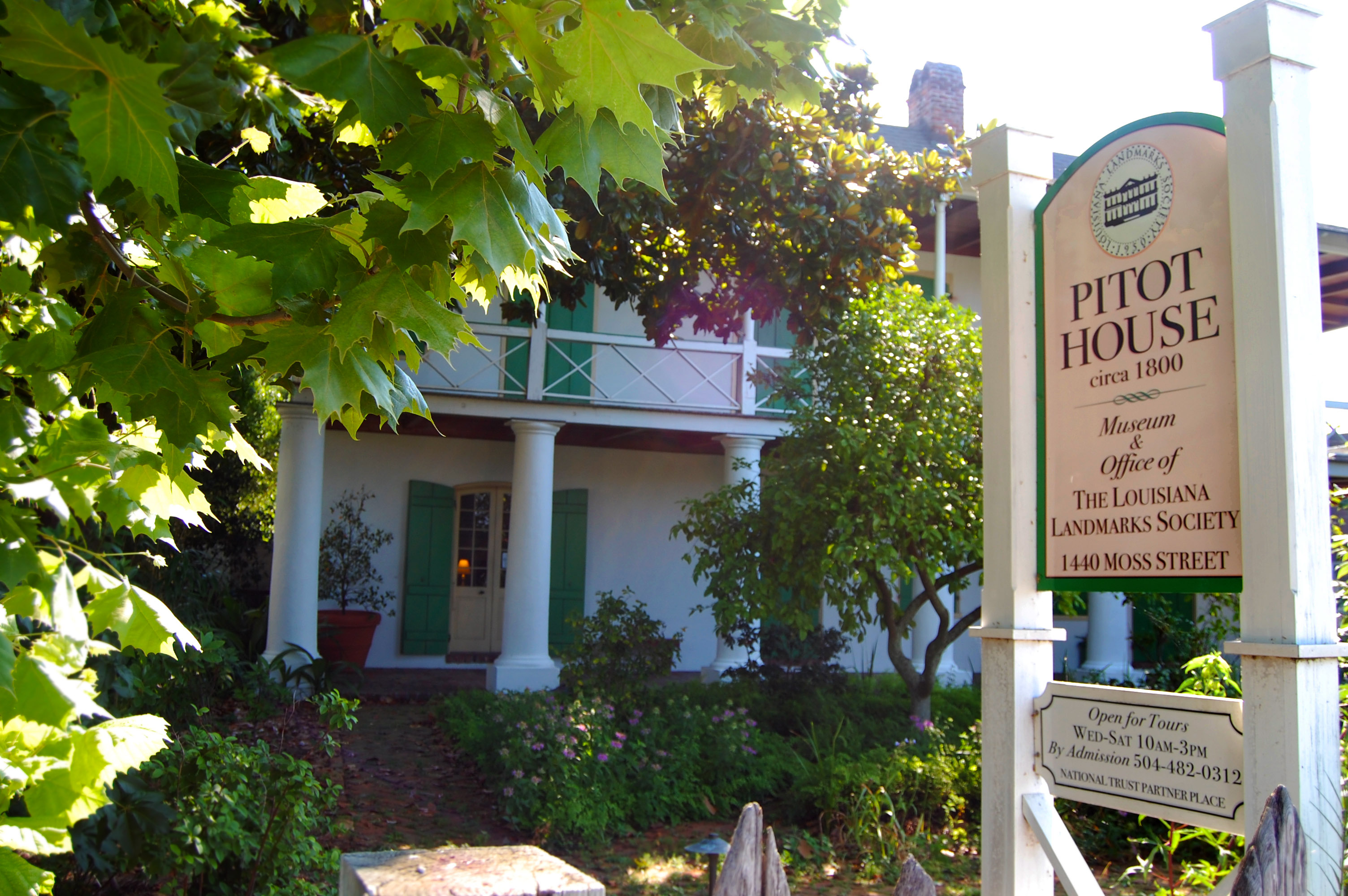 Pitot House New Orleans Wooden Fence, Historic Marker And Corner