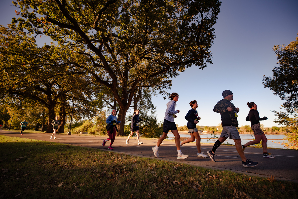 People Running In Park