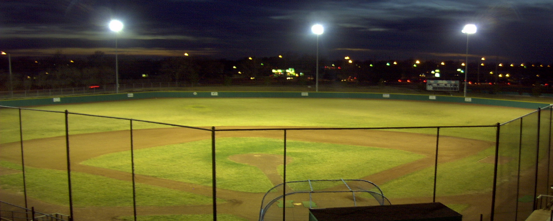 Baseball Field At Night