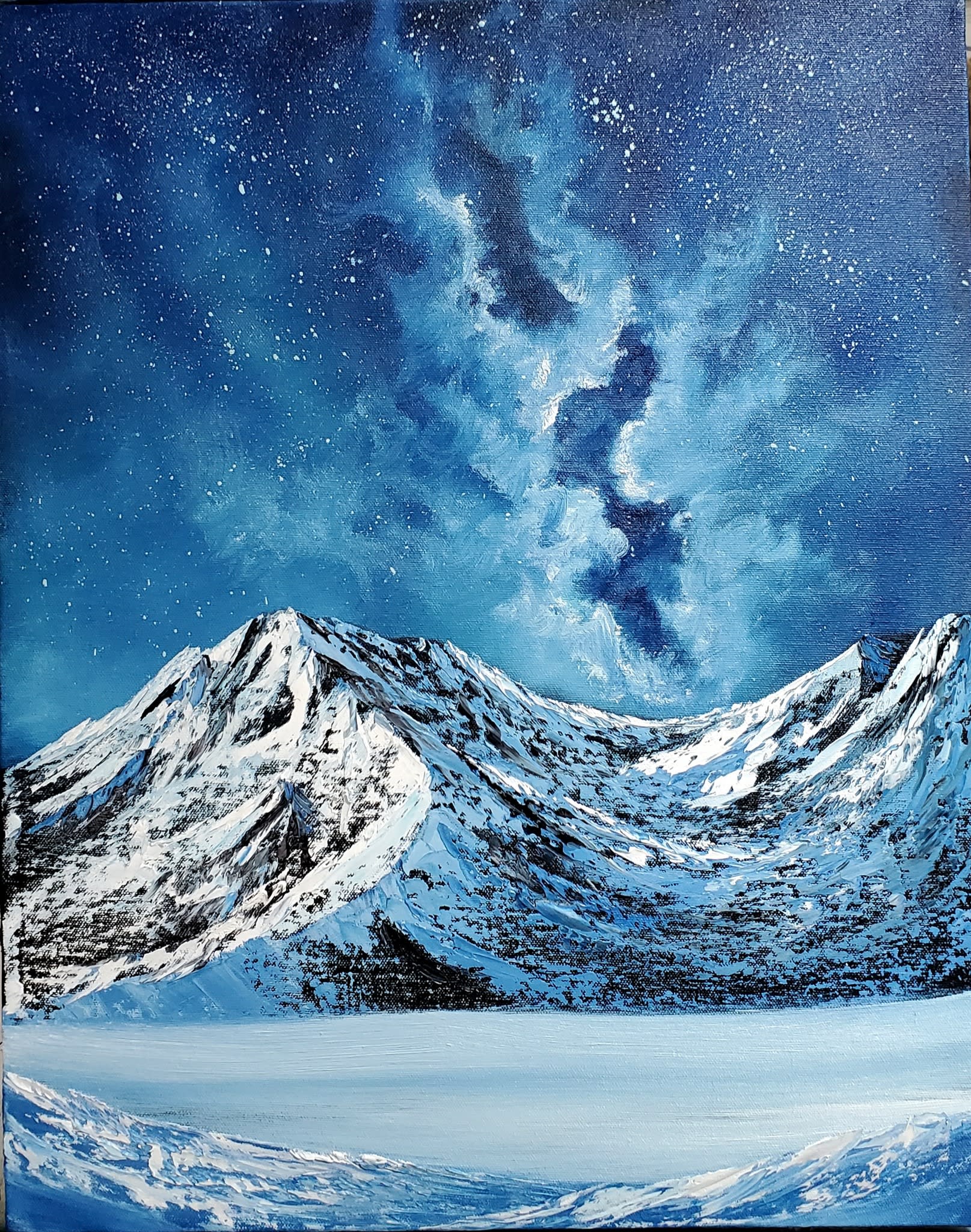 Paint with Bram " Bob Ross Style" - Milky Way Mountain