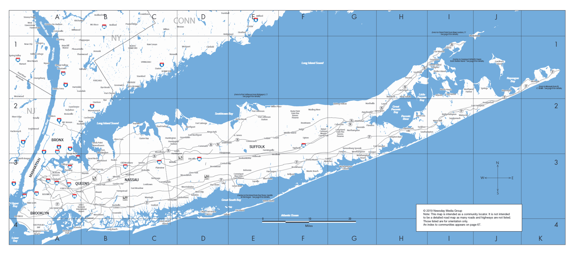 Long Island District Map