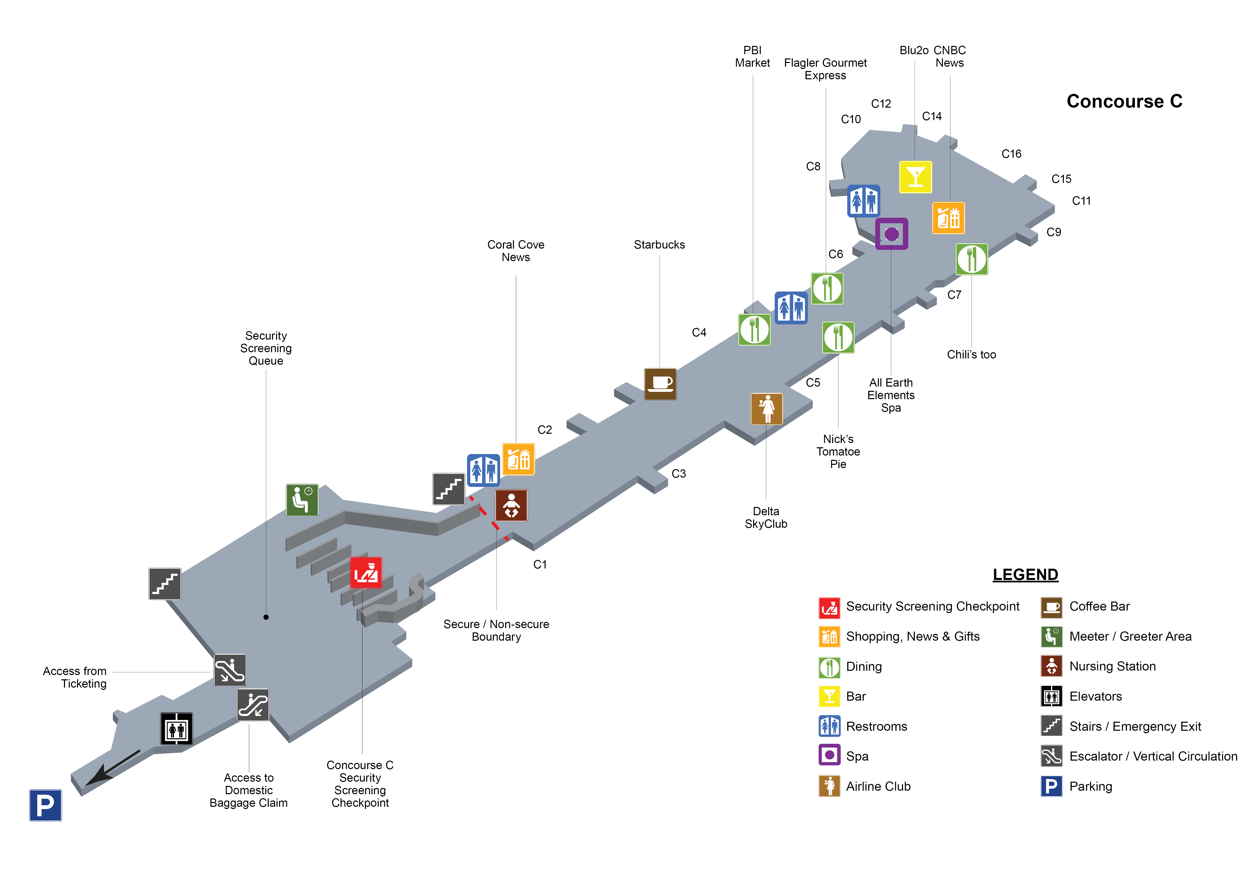 Terminal Maps | Palm Beach International Airport