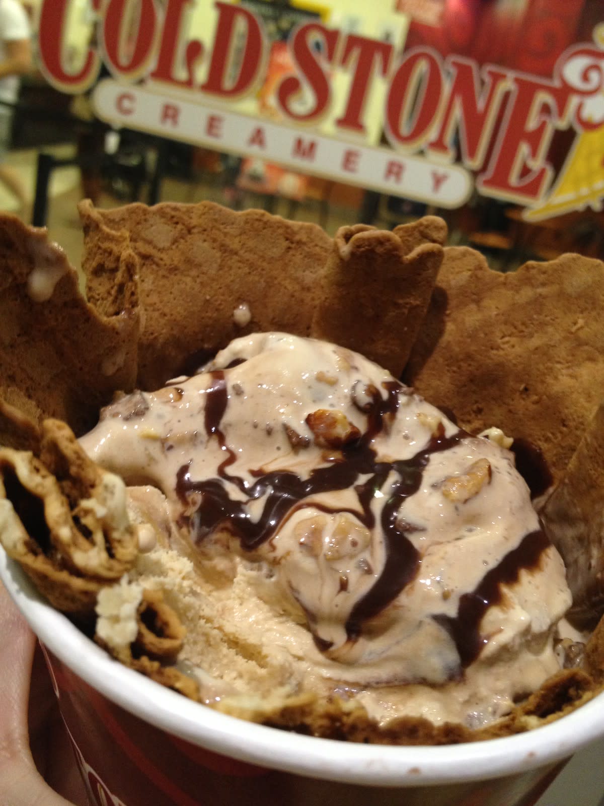 Orange Waffle Cone Cold Stone