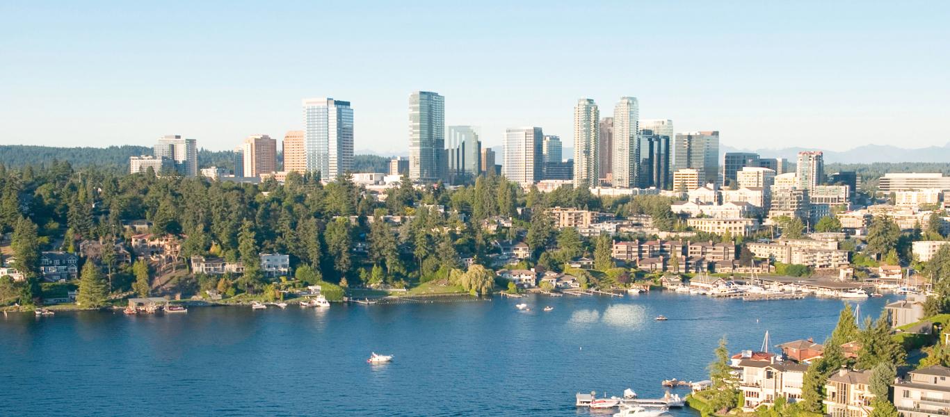 Bellevue Skyline Aerial View Of Bellevue Washington Downtown