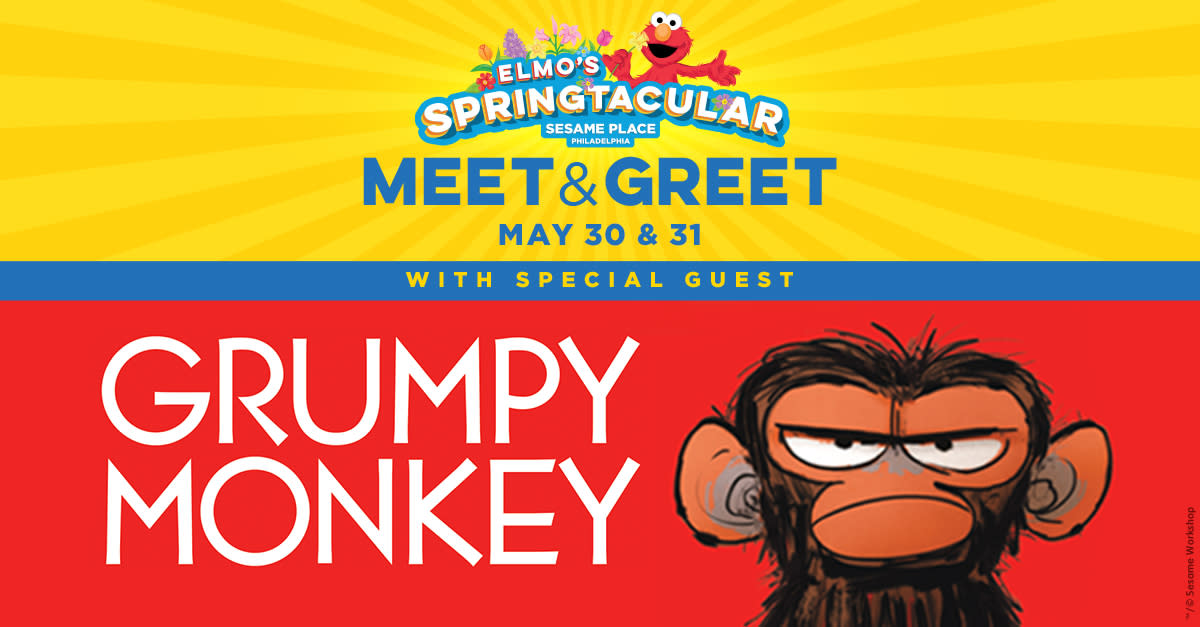 Grumpy Monkey Meet & Greets at Sesame Place Philadelphia