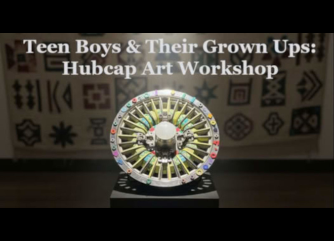 Teen Boys and Their Grown-Ups: Hubcap Art Workshop| The BloomStat ...
